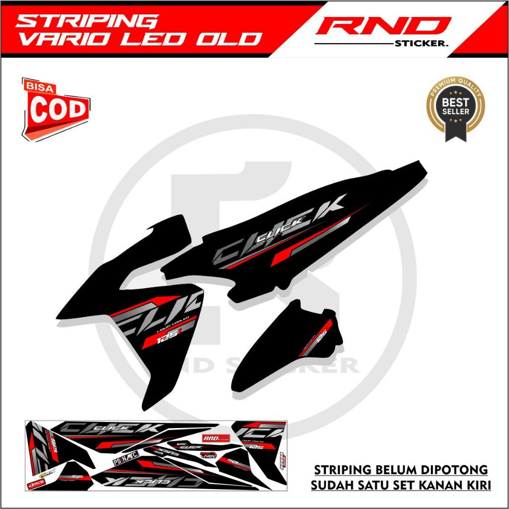 Jual Striping Variasi Honda Vario Led Old motip click simple terbaru varian warna stiker viral ...