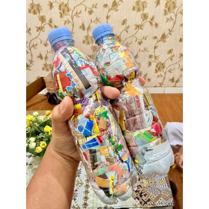 Jual Ecobrick_ekobrik botol LE MINERAL 600ml super padat harga untuk 1 ...