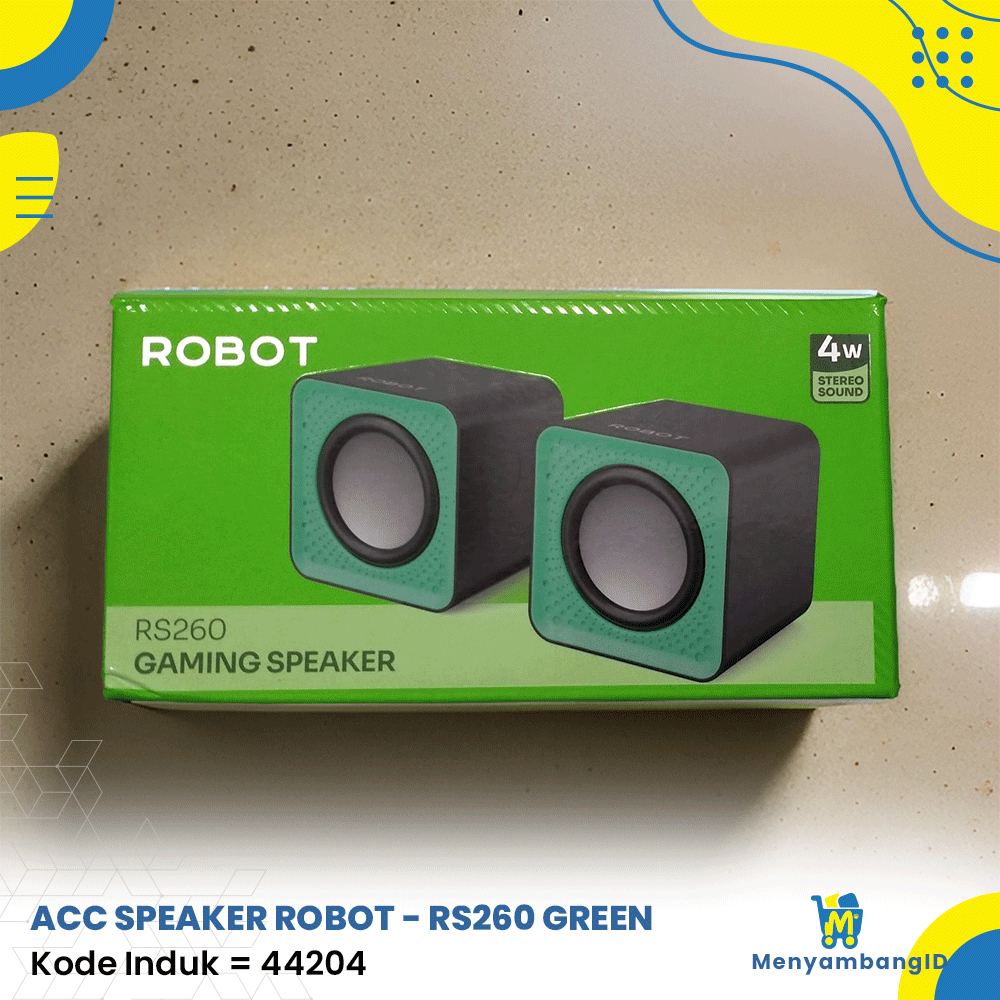 Jual 44204 | ROBOT Speaker Komputer RS260 Deep Bass 35mm Audio Usb Jack Portable Music Mini for ...
