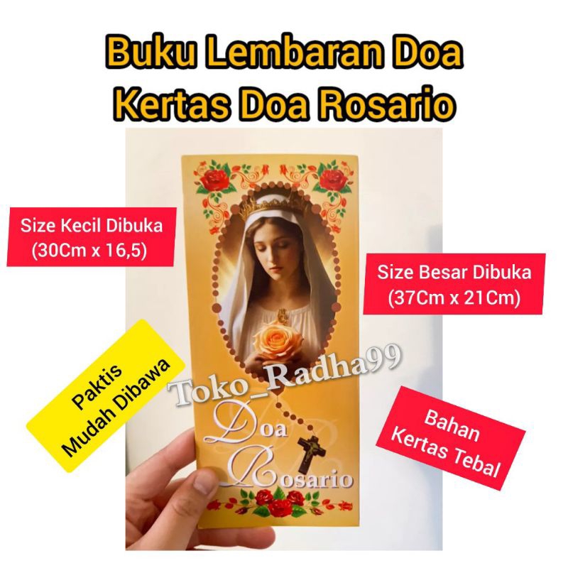 Jual Buku Lembaran Doa Rosario/Kertas Lembaran Doa Rohani/Buku Doa ...