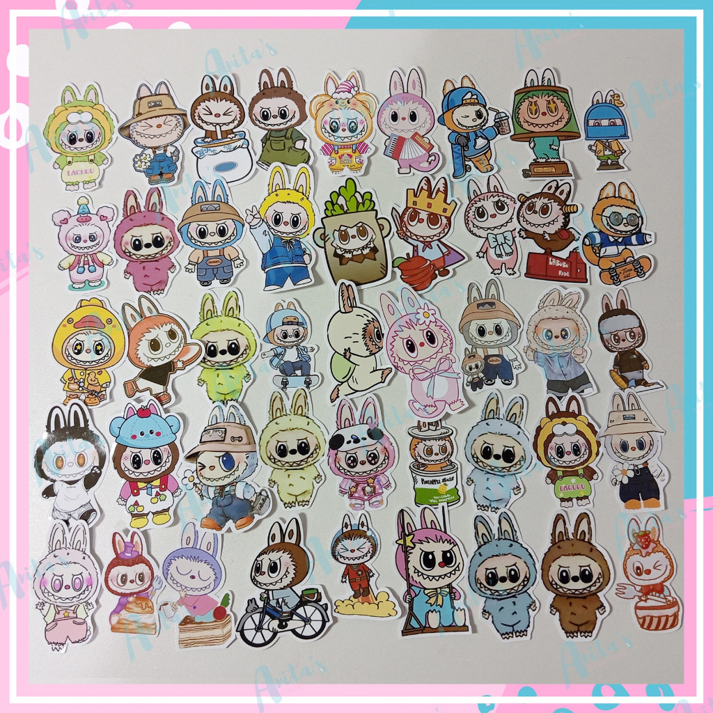 Jual 45 pc STIKER TEMA LABUBU | STICKER GLOSSY AESTHETIC | STICKER ...