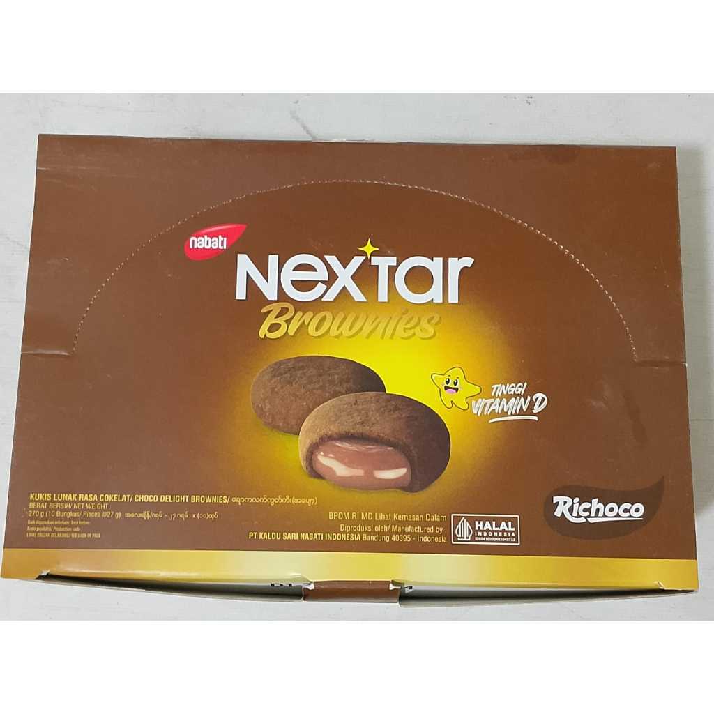 Jual NEXTAR BROWNIES 1 BOX isi 10 PCS | Shopee Indonesia