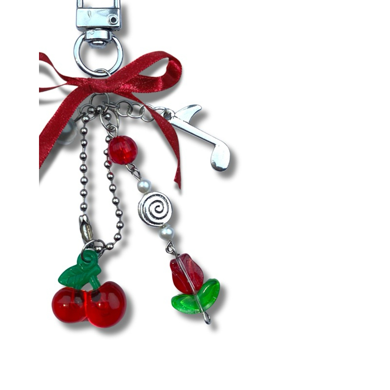 Jual keychain cherry | bagcharm cherry | bagcharm red cherry | keychain ...