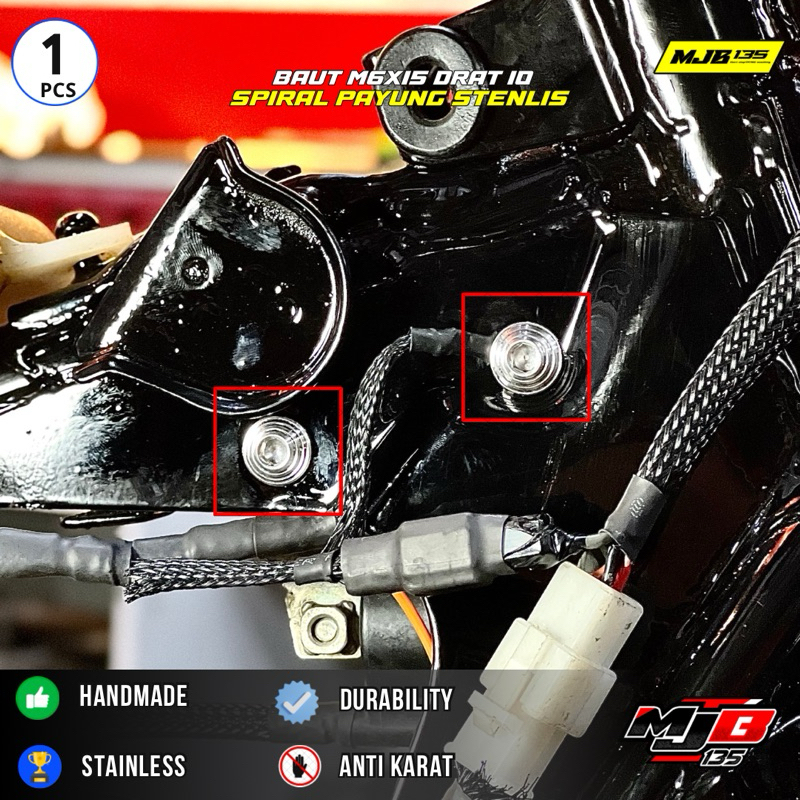 Jual BAUT M6X1 CM BAUT DUDUKAN KOIL COIL RX KING RXS RXK YT COSTUM ...