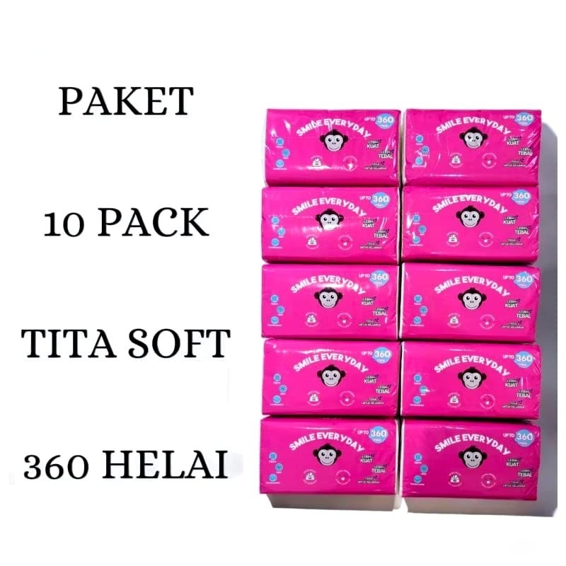 Jual PAKET HEMATT !! TISSU TITA SOFT PREMIUM / TITA Facial 360 lembar 2 ...