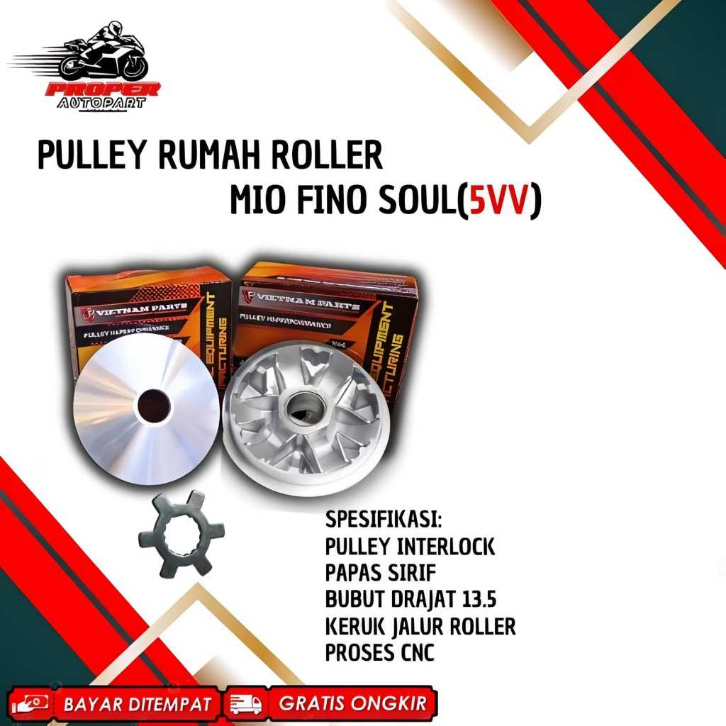 Jual PULLEY CUSTOM MIO SPORTY Mio Karbu RUMAH ROLLER MIO RACING PULLEY ...