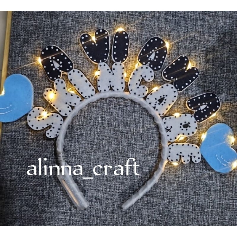 Jual bando nama custom flanel nyala / bando nama pakai lampu kerlap ...