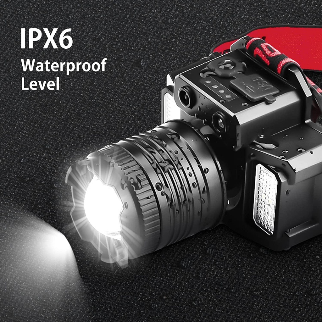 Jual 【Garansi 10 tahun】Headlamp Lampu Kepala LED Super Terang 6000 Lumen/USB Charging Senter ...