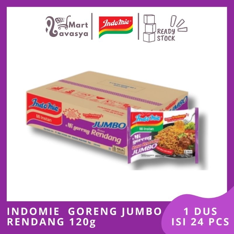 Jual INDOMIE GORENG JUMBO RENDANG 120g - 1 DUS ISI 24 PCS - KOTA ...