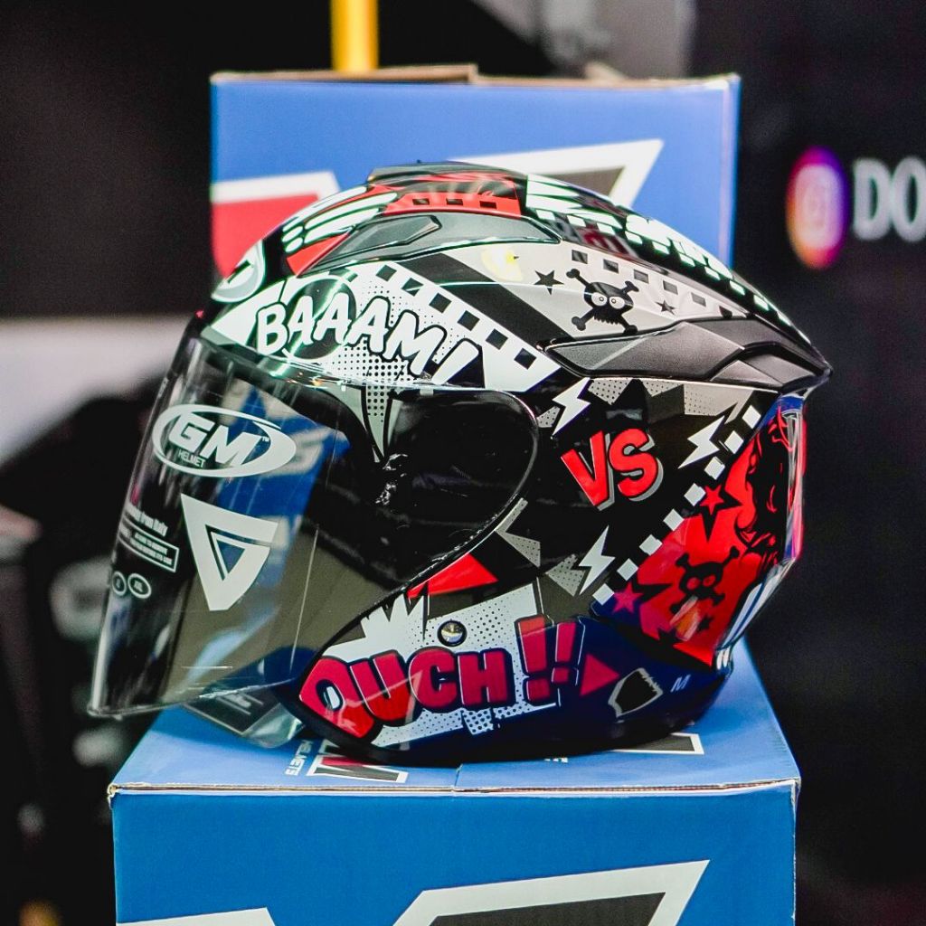 Jual HELM GM KING FIGHTER MOTIF JOKER ORIGINAL - HELM GM | Shopee Indonesia