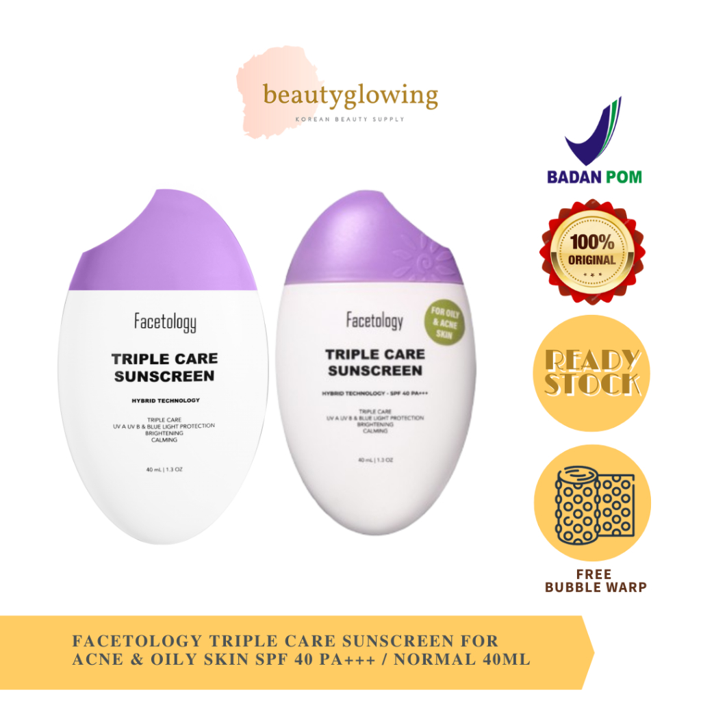 Jual Facetology Triple Care Sunscreen NORMAL / TINTED SUNSCREEN For ... Jual Facetology Triple Care Sunscreen NORMAL / TINTED SUNSCREEN For ...