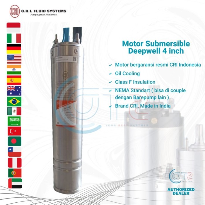 Jual Motor submersible CRI 4 inch L Series ( L4A-22N ), 2.2Kw, 3Hp ...