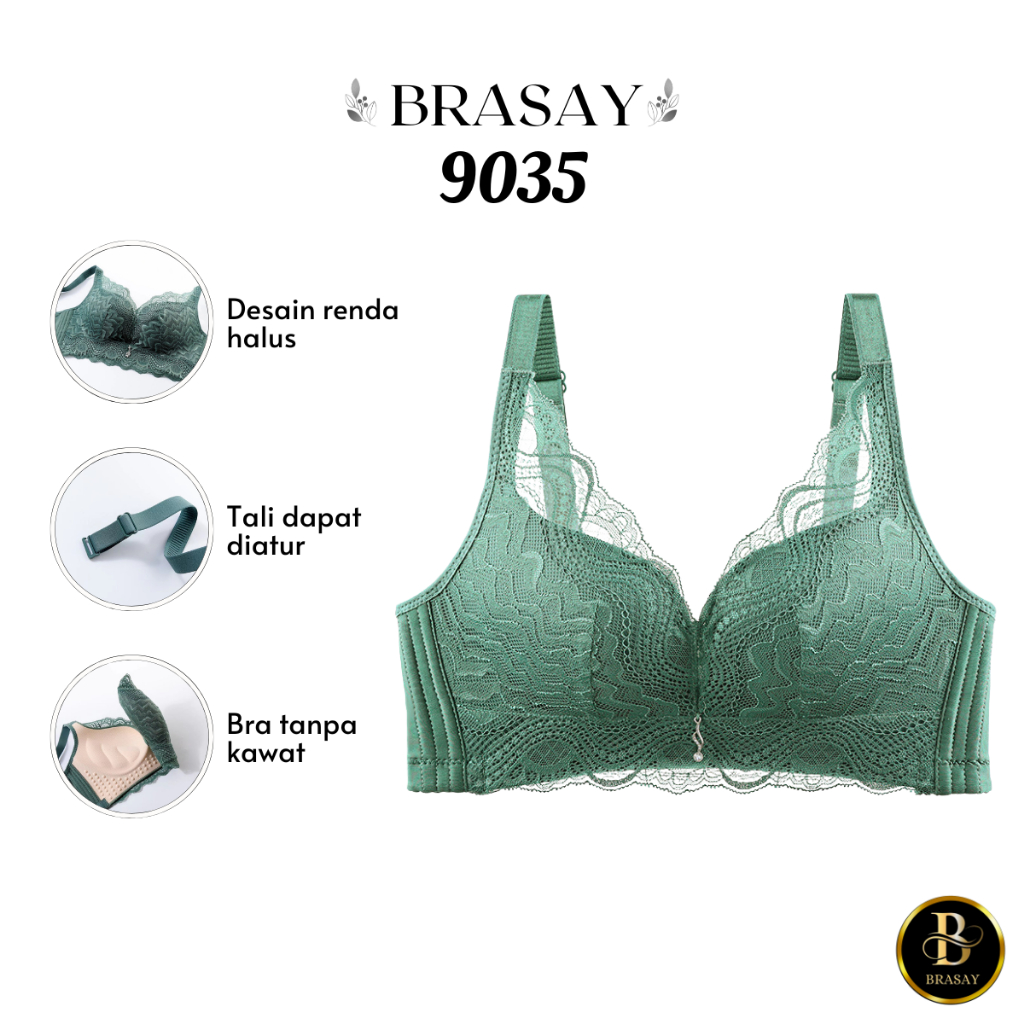 Jual Brasay Bra Women Bra Bh Wanita Push Up Busa Tipis 9035 | Shopee ...