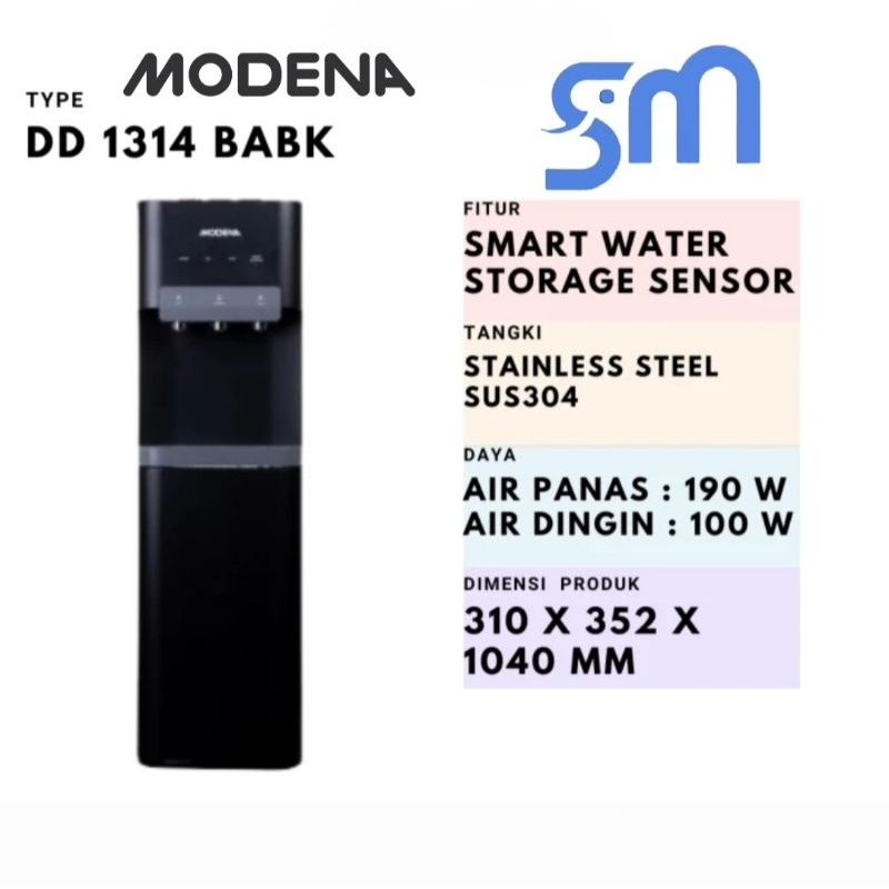 Jual Dispenser Modena DD 1314 BABK Galon Bawah Bottom Loading DD1314 ...