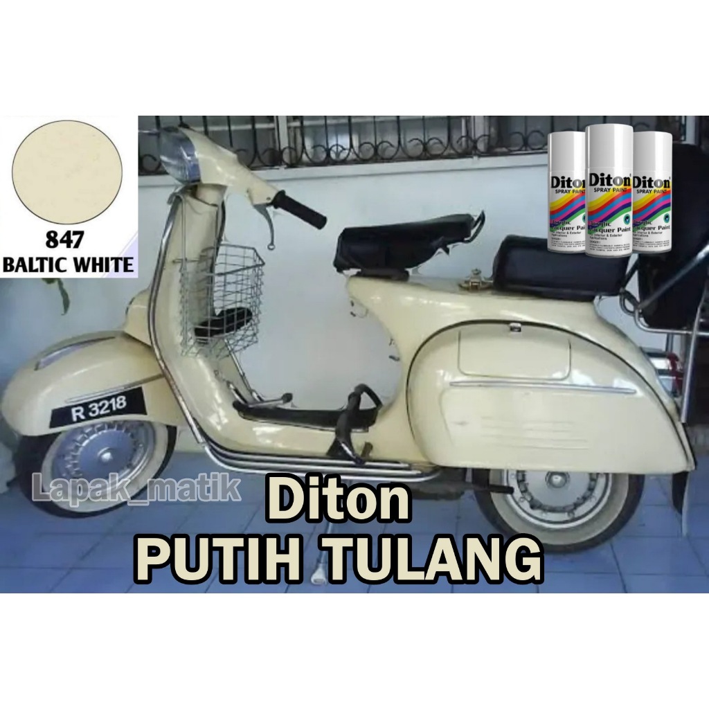Jual Pilok Pilox DITON BALTIC WHITE 847 PUTIH TULANG 300ml Cat Semprot ...