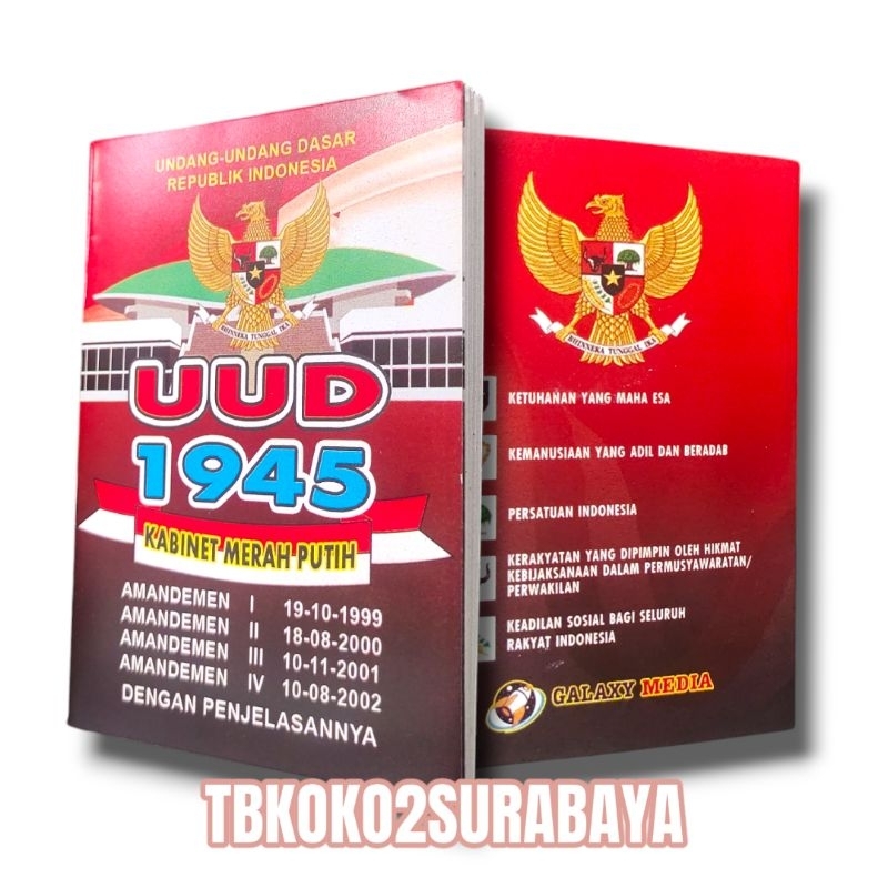 Jual BUKU UUD 1945 DISERTAI AMANDEMEN 1 SAMPAI 4 KABINET TERBARU GALAXY MEDIA | Shopee Indonesia