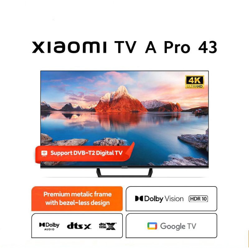 Jual XIAOMI Google TV LED 43 inch MI A Pro 43 UHD | 4K Ultra HD | Dolby ...