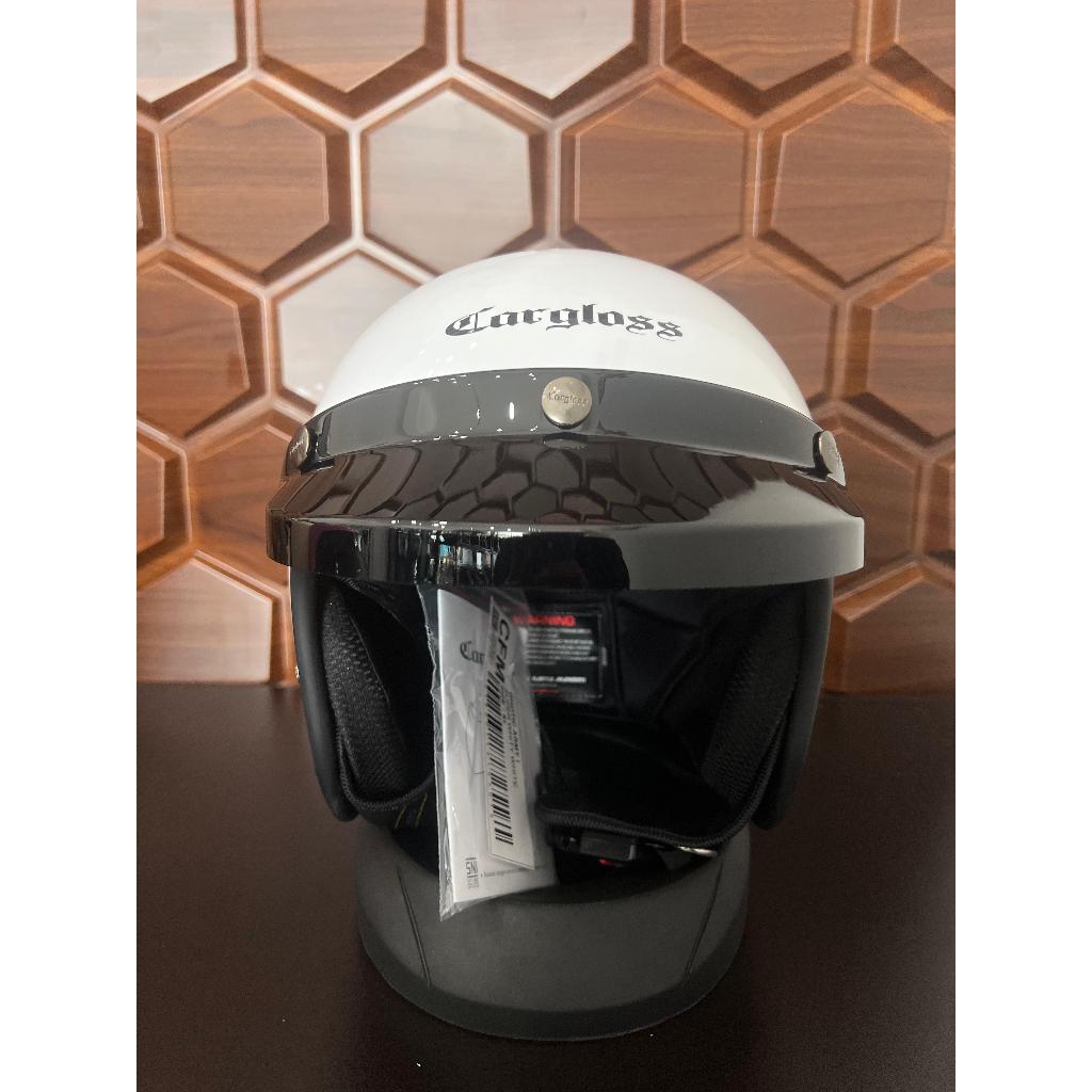Jual CARGLOSS HELM CFM RETRO | SUPER WHITY WHITE | RETRO CARGLOS ...