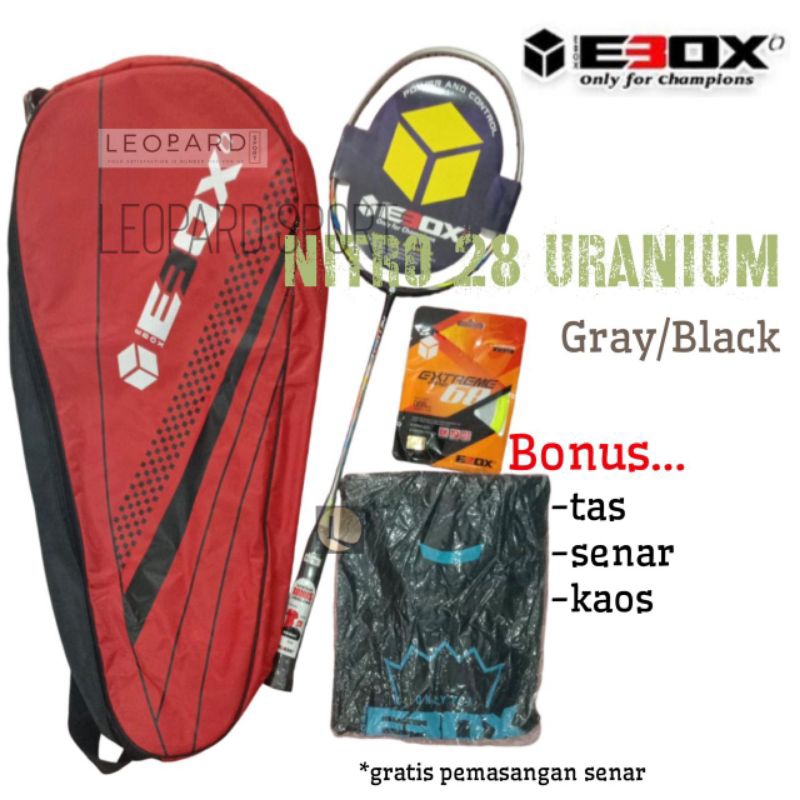 Jual Raket Badminton Ebox Nitro 28 Uranium Grey / Black | Shopee Indonesia