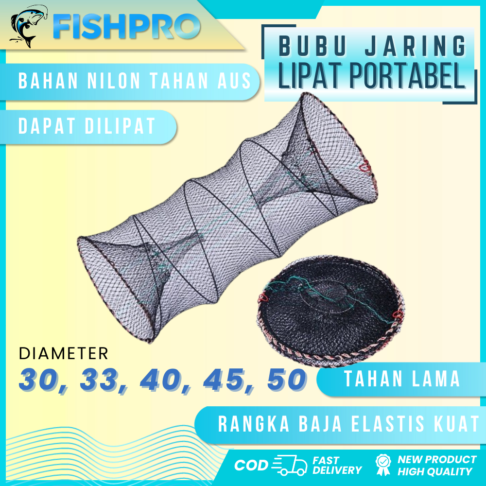 Jual Bubu Jaring Perangkap Ikan Udang Kepiting Lipat EVA 30-50CM ...