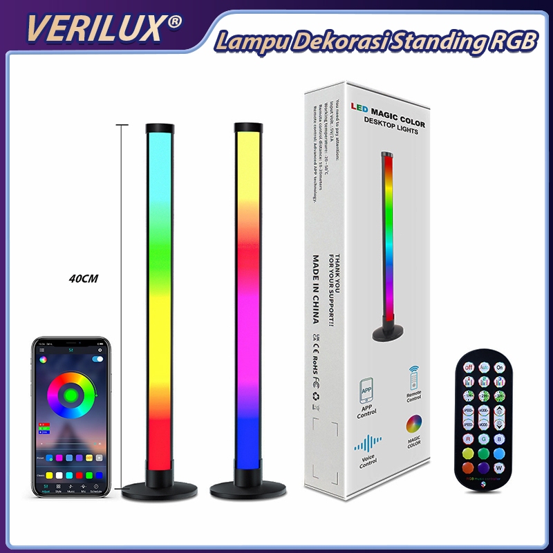 Jual RGB Stick Light 0.4M/1.2M Lampu Lantai LED RGBIC, Lampu Lantai ...
