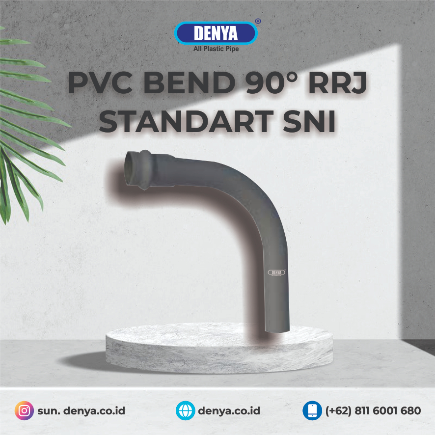 Jual Denya PVC Fitting Long Bend Spigot 90° Derajat SNI RRJ Ukuran ...