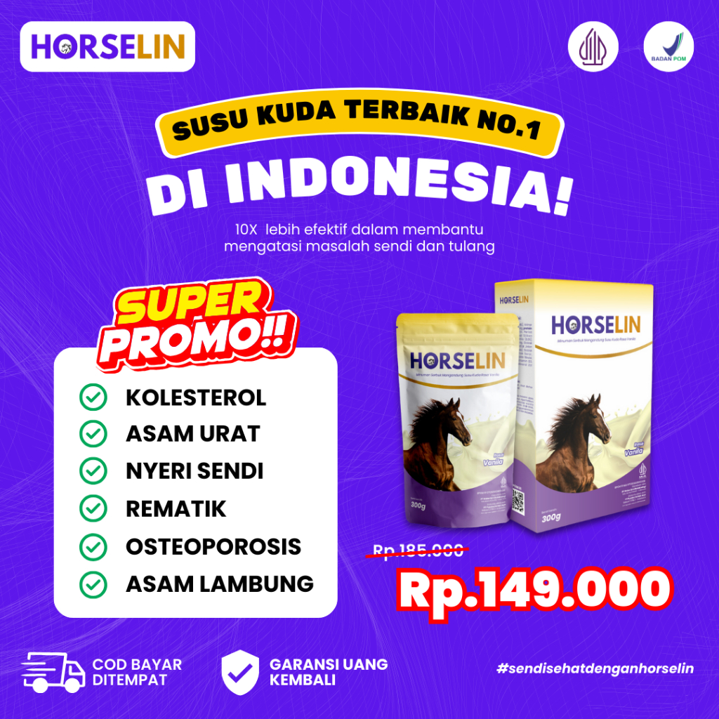 Jual Susu Kuda Liar Horselin 1 Box 200Gram Atasi Nyeri Sendi dan Tulang ...