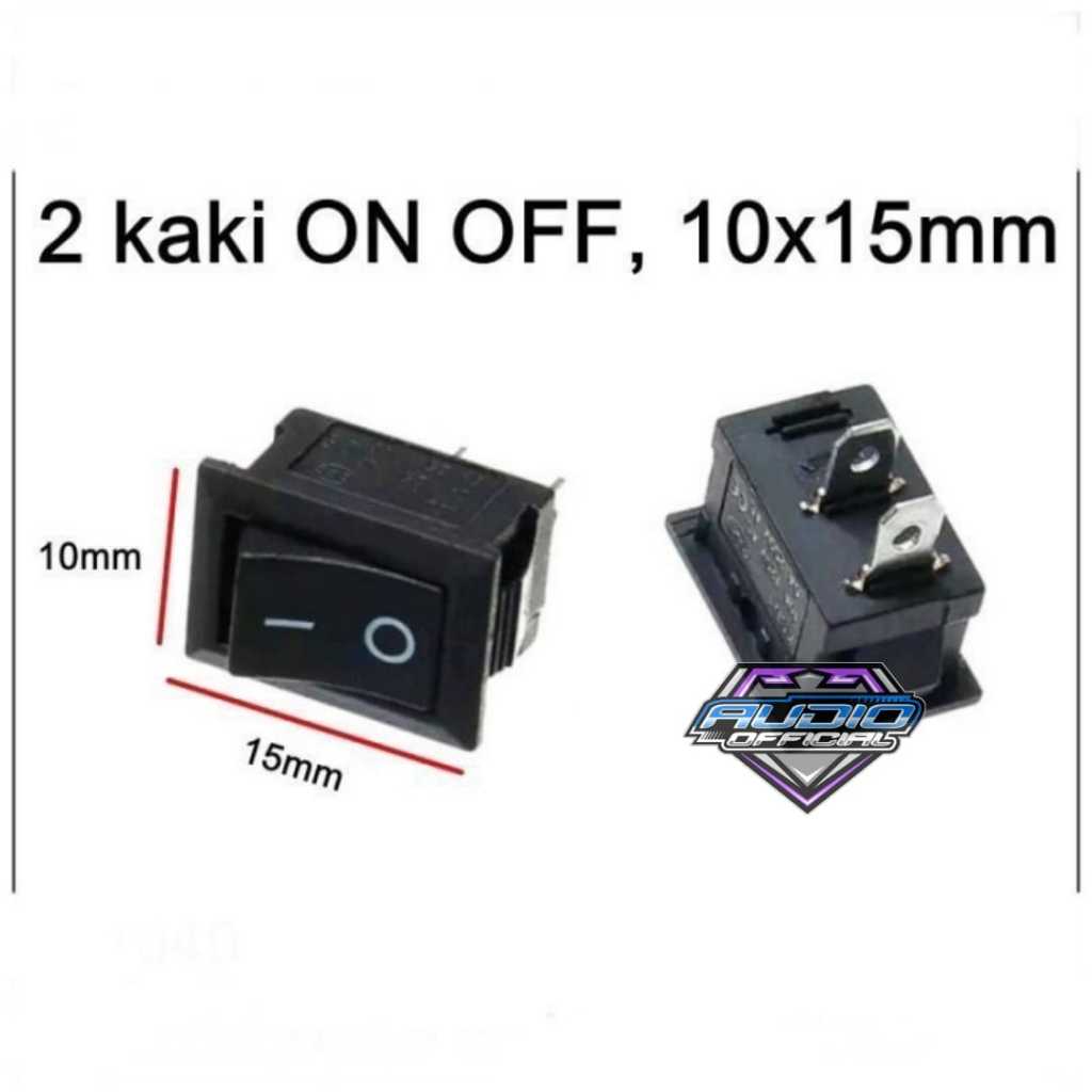 Jual Sakelar Rocker Switch 2 Pin / Saklar Kalkulator ON-OFF Ukuran Mini ...
