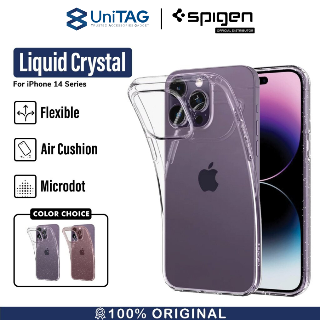 Jual Case iPhone 14 Pro Max Plus Spigen Liquid Crystal Clear Soft ...