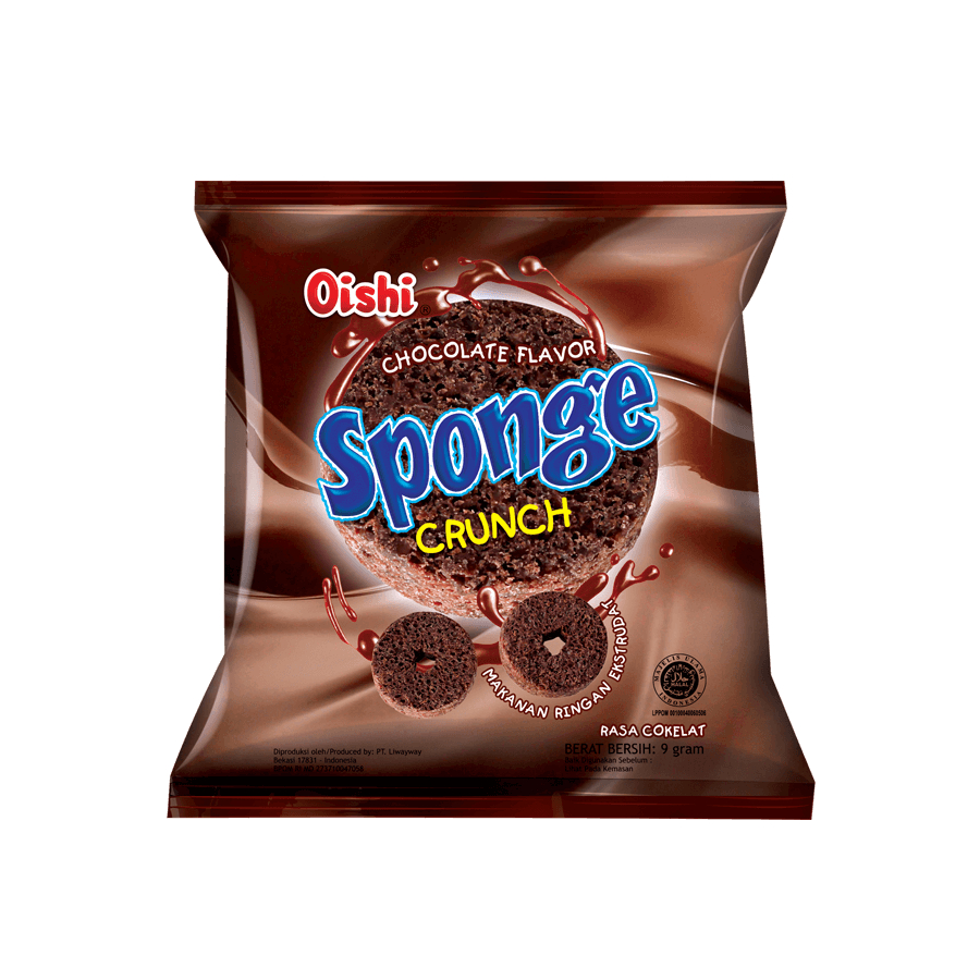 Jual OISHI SPONGE CRUNCH RENCENG 10 PCS 9GR COKLAT STROBERI CHOCOLATE ...