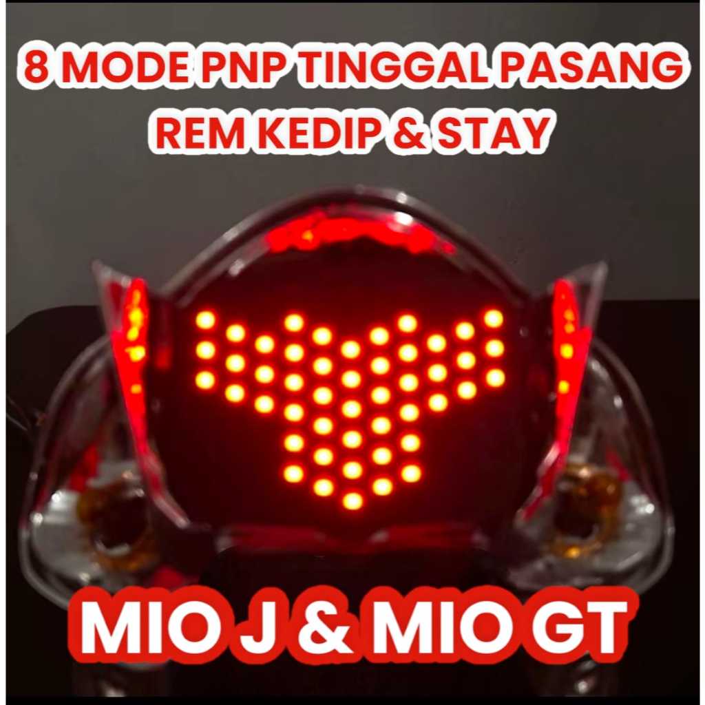 Jual STOPLAMP RUNNING LED MIO J / MIO GT 8 MODE PEMASANGAN PNP | Shopee ...