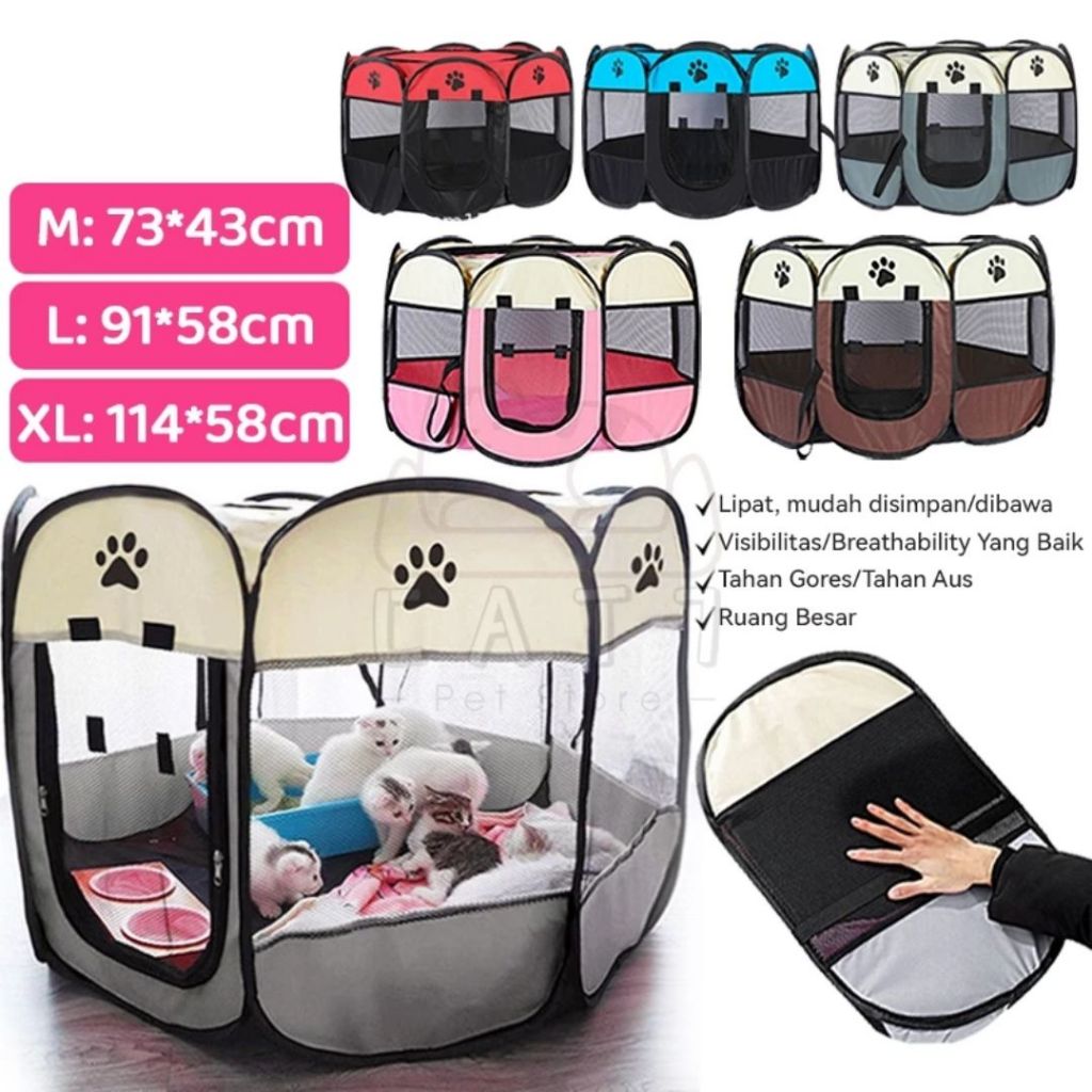 Jual Kandang Kucing Besar Tenda Kucing Kandang Lipat Portable Rumah ...