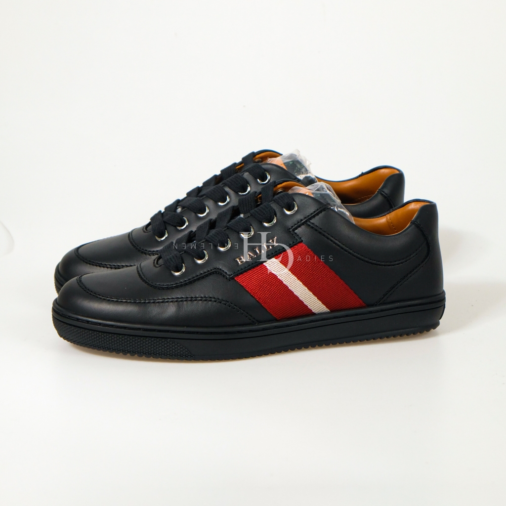Jual Blly SS24 Men Oriano Leather Sneakers Black Red White | Shopee ...