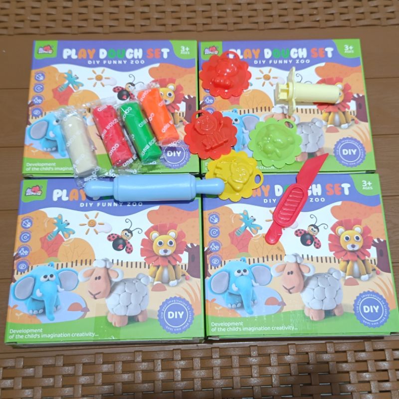 Jual Play Dough Set DIY Funny Zoo - Mainan Anak Playdough - Theme Funny ...