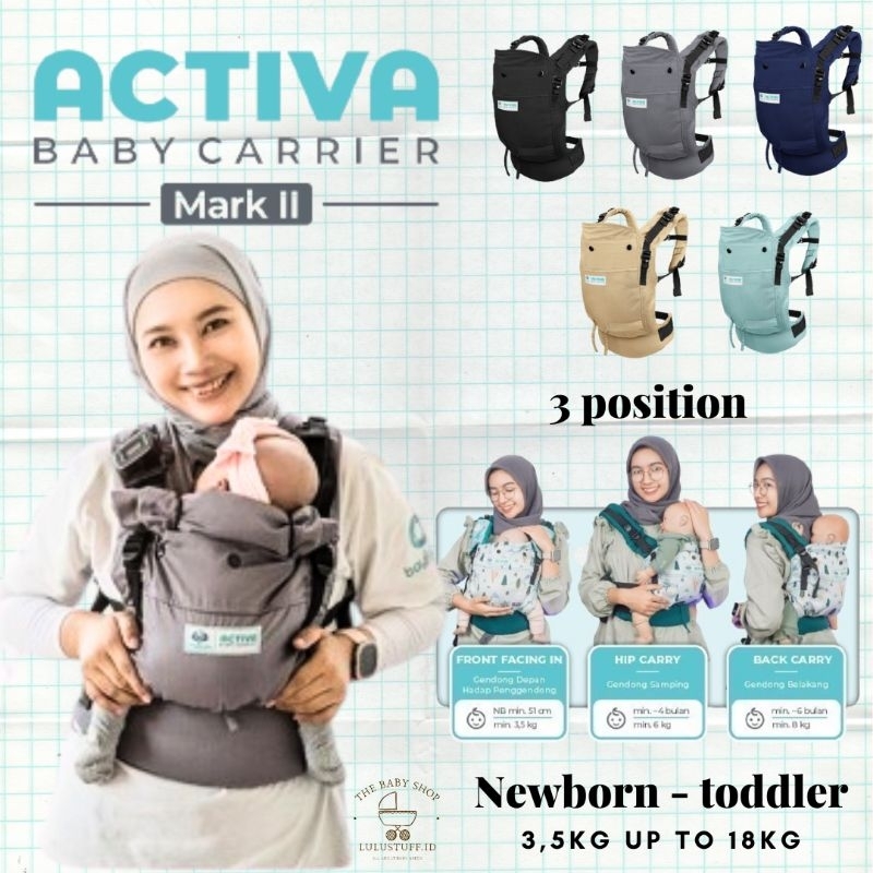 Jual ACTIVA MARK 2 GENDONGAN SSC MSHAPE BAYIKU.ID NEWBORN TO TODDLER ...