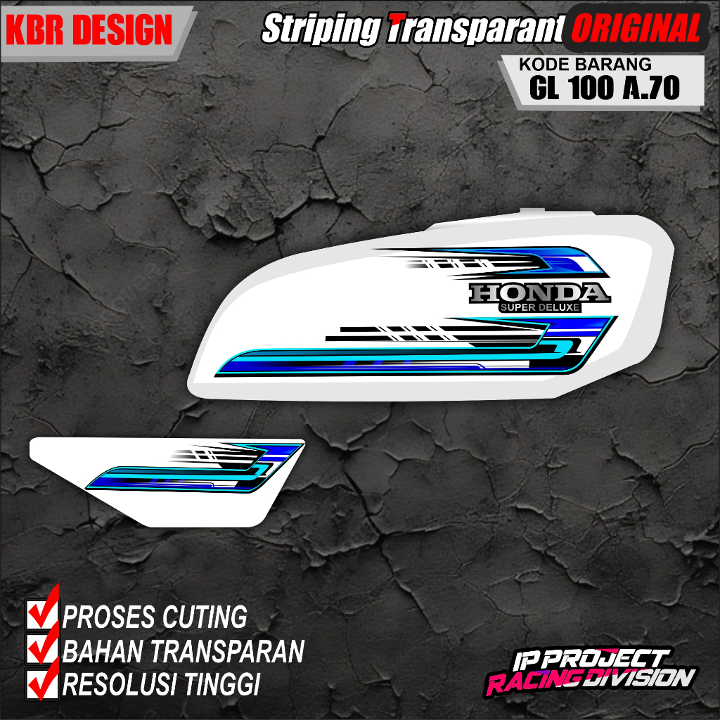 Jual (COD) STIKER STRIPING ORIGINAL MOTOR HONDA GL 100 VARIASI DESAIN ...