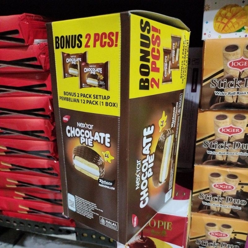 Jual NEXTAR CHOCOLATE PIE harga 1 box isi 12 + 2 pcs | Shopee Indonesia