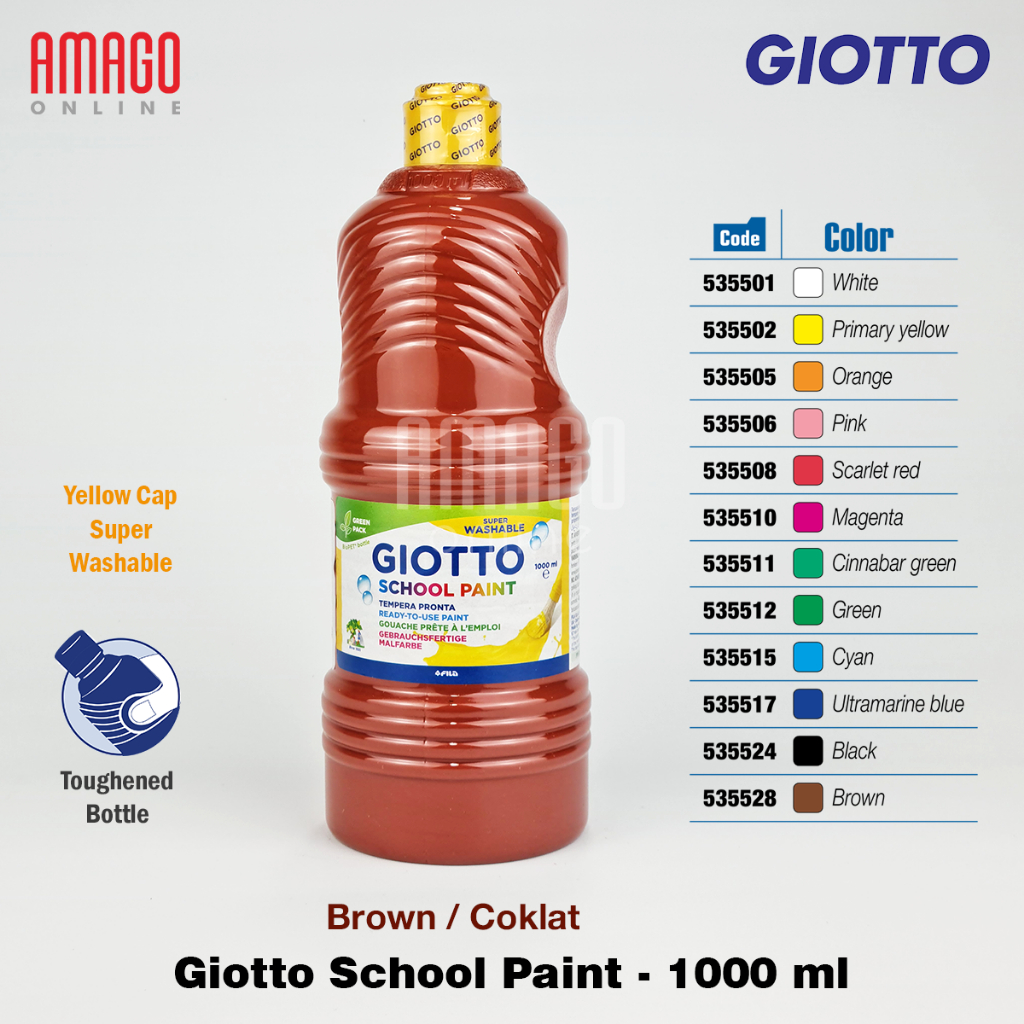 Jual Cat Air Cat Poster GIOTTO School Paint 1000 ml - 1 liter - Brown ...