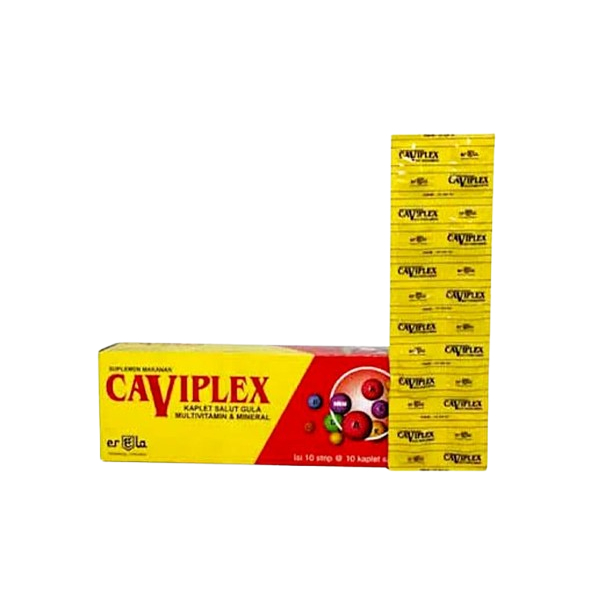 Jual CAVIPLEX 1 STRIP ISI 10 KAPLET MULTIVITAMIN & MINERAL VITAMIN DAYA ...