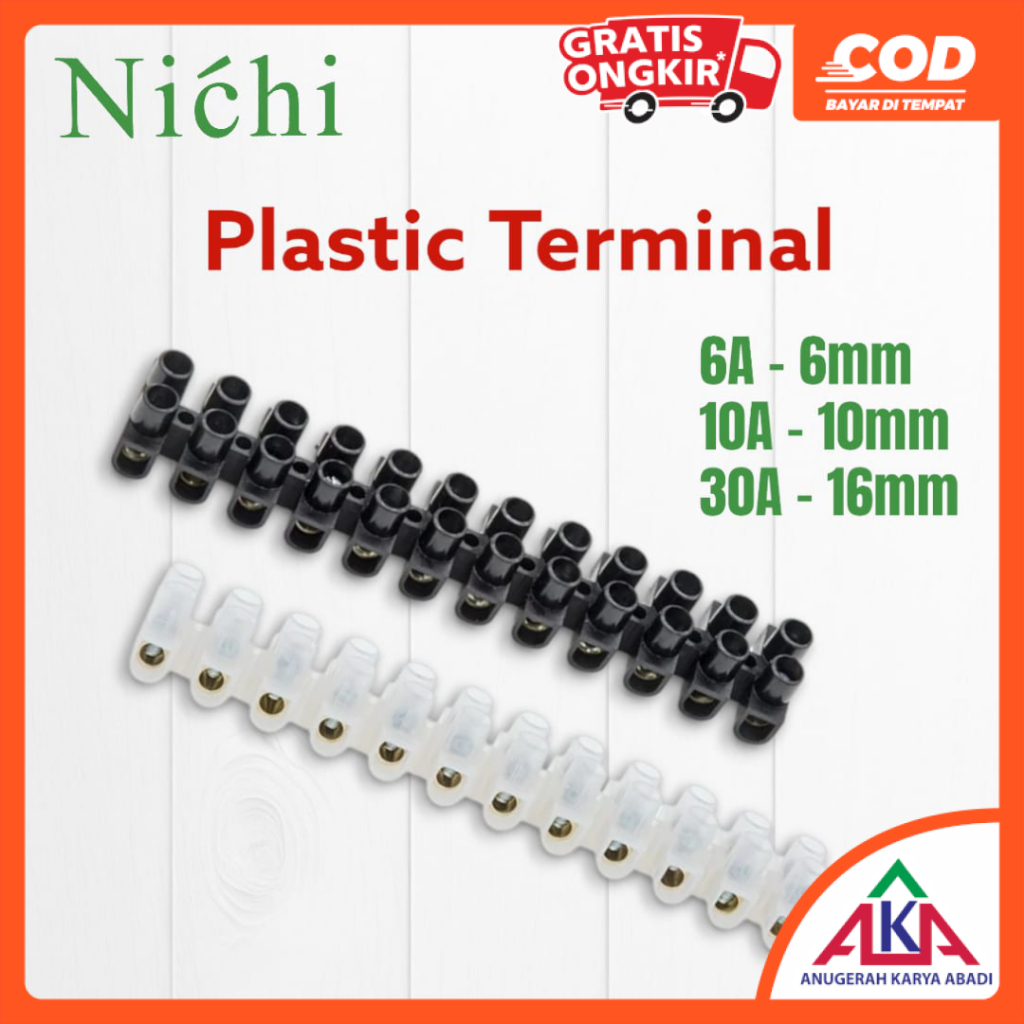 Jual NICHI Terminal Krustin Konektor Sambungan Kabel Cable Block 6 / 10 ...