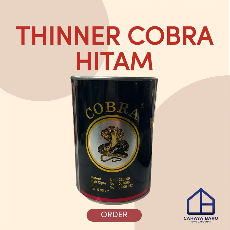 Jual Thinner Cobra Hitam 1 Liter High Gloss Thinner | Shopee Indonesia