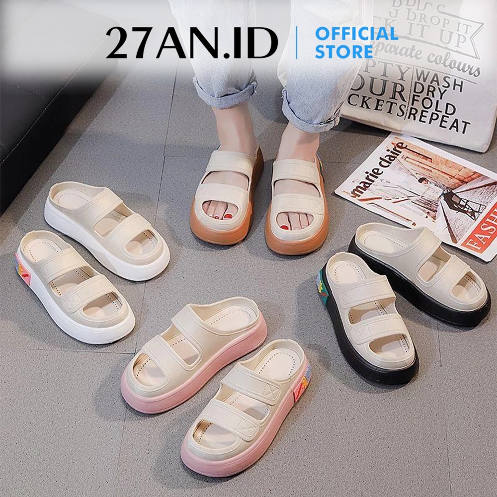 Jual ( 27AN.ID ) Sandal Wanita Ban Dua YU05 Sendal Selop DIY Tebal ...