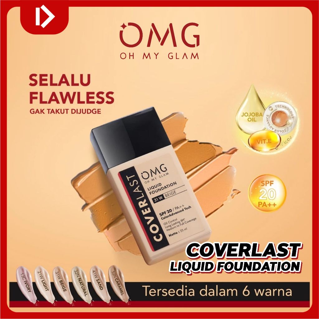 Jual DOSIDO - OMG CoverLast Liquid Foundation Alas Bedak | Oh My Glam | SPF 20 PA++ | Shopee ...