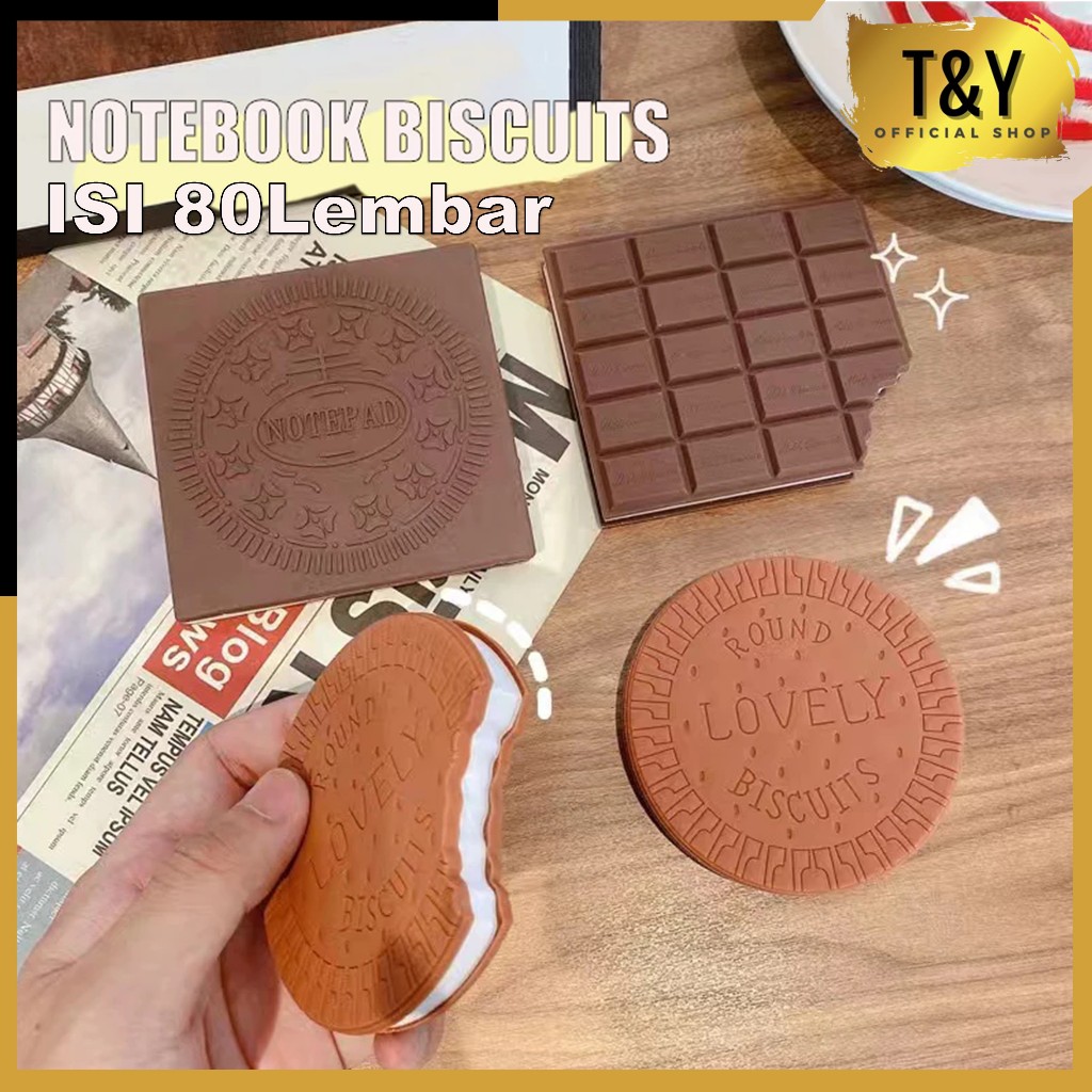 Jual T&Y Notebook 3D Motif Coklat Biscuit Lucu Isi 80 Lembar Buku Mini ...