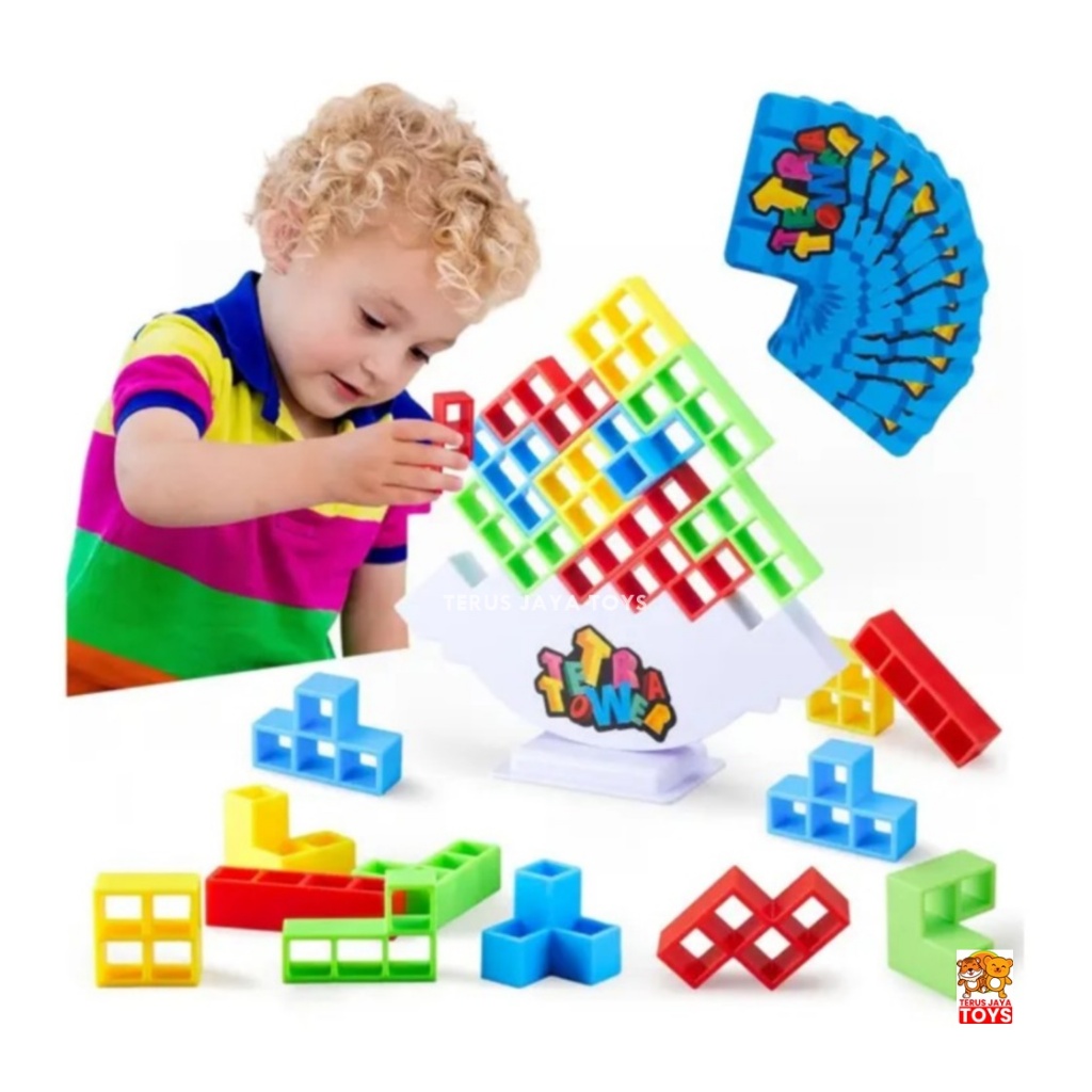 Jual PERMAINAN GAME STACKER - MAINAN ANAK BALOK KESEIMBANGAN TETRA ...