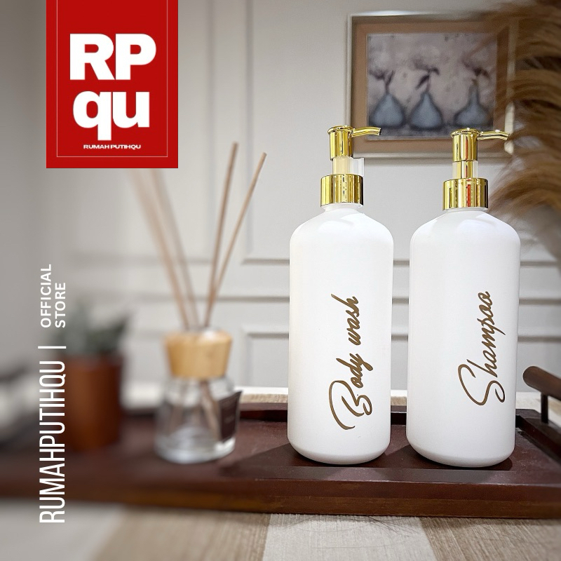 Jual Botol Refill / Isi Ulang Body Wash, Botol Shampoo Warna Putih ...