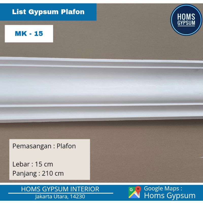 Jual List Plafon Gypsum Minimalis MK-15 / List Gypsum Plafon / HOMS ...