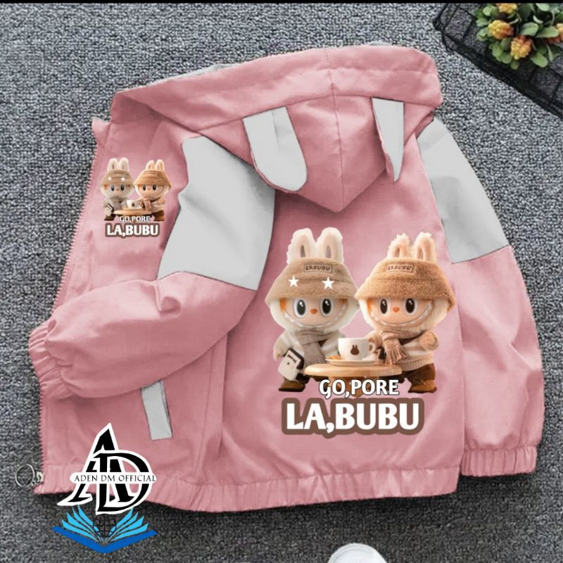 Jual Jaket Anak Kombinasi Waterproop Gambar Labubu Jaket Anak kualitas ...