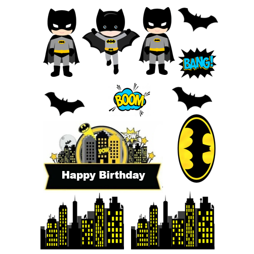 Jual BATMAN/ Topper BATMAN CUSTOM Nama/Hiasan Cake BATMAN | Shopee ...