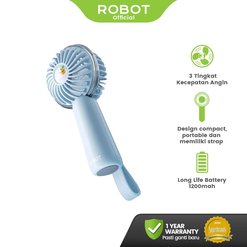 Jual ROBOT Kipas Angin Mini Portable Genggam Handled High Speed Kipas ...